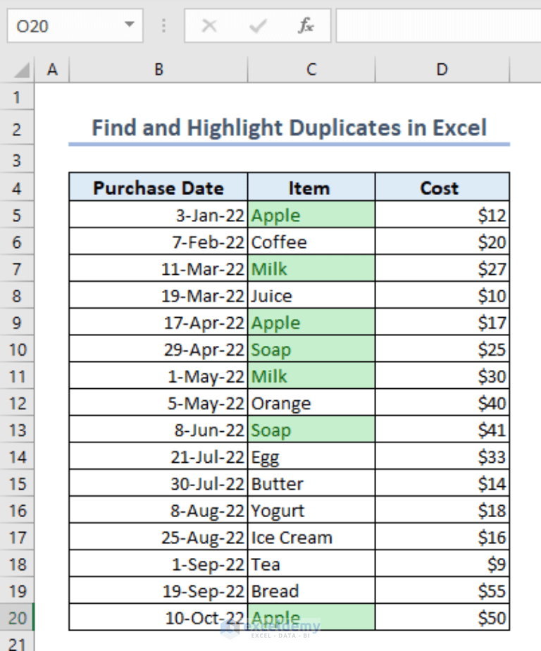 Find And Highlight Duplicates In Excel 3 Handy Ways Find And Highlight Duplicates In Excel 3 Handy Ways