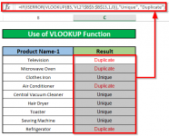 How to Find Duplicate Values Using VLOOKUP in Excel