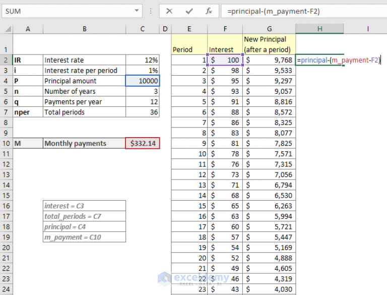 How To Calculate Monthly Payment In Excel with Excel Calculator How To Calculate Monthly Payment In Excel with Excel Calculator