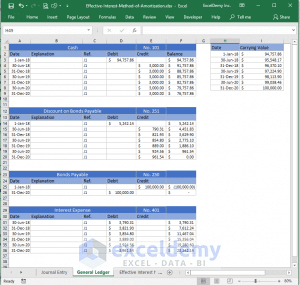 Effective Interest Method of Amortization in Excel - ExcelDemy