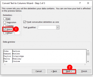 How to Switch First and Last Name in Excel with Comma