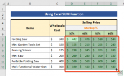 Excel Formula to Add Percentage Markup (3 Suitable Examples)