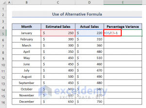 How to Calculate Variance Percentage in Excel (3 Easy Methods)