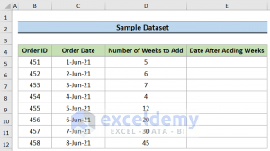 How to Add Weeks to a Date in Excel (4 Simple Methods)