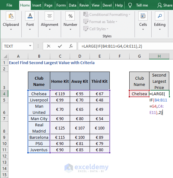 excel-find-second-largest-value-with-criteria-exceldemy