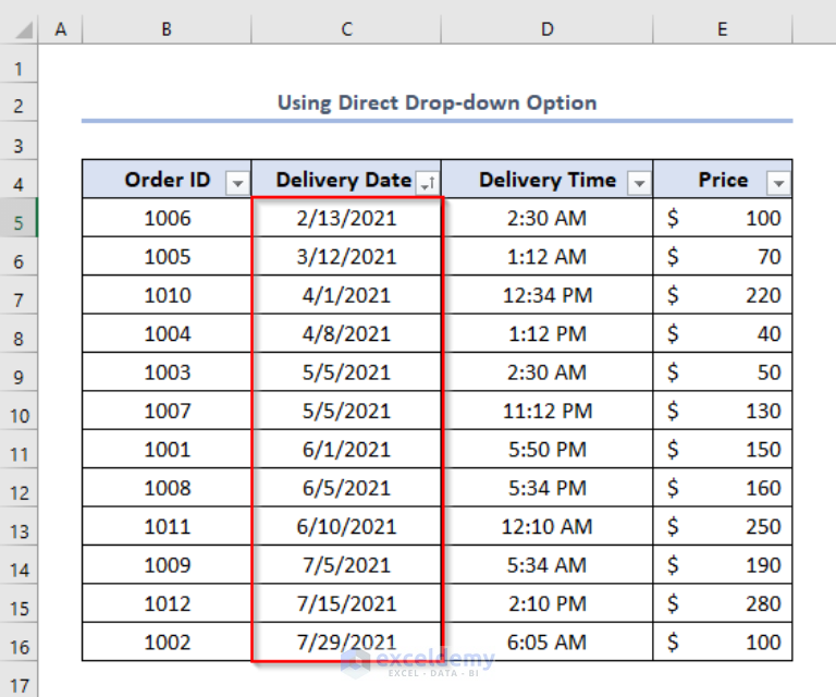 How to Sort by Date and Time in Excel (4 Useful Methods)