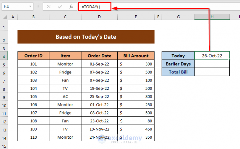 Sum Values Based on Date in Excel (4 Ways)