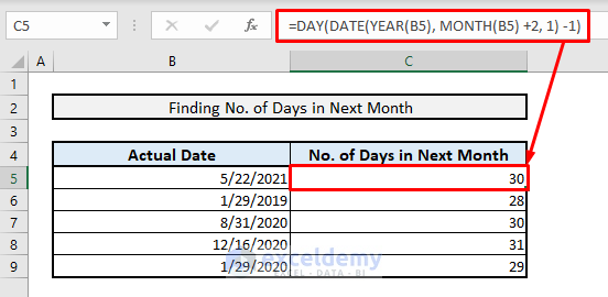 excel-formula-to-find-date-or-days-in-next-month-6-quick-ways