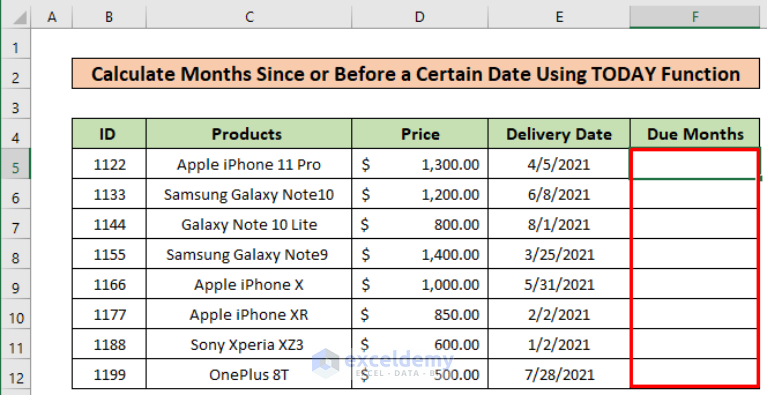 How to Use TODAY Function in Excel (6 Easy Examples)