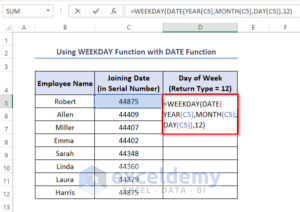 How to Use WEEKDAY Function in Excel (with 8 Examples)