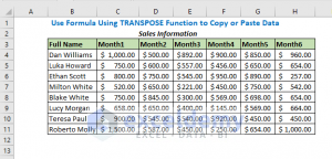 How to Use TRANSPOSE Function in Excel (5 Ways) - ExcelDemy