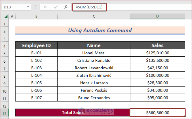 How to Add Specific Cells in Excel (5 Quick Ways) - ExcelDemy