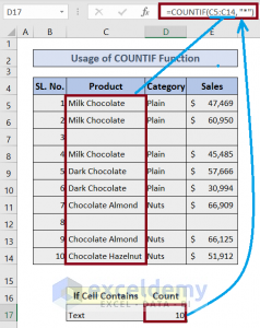 Count If a Cell Contains Any Text in Excel (4 Methods) - ExcelDemy