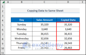 How to Automatically Copy Data from One Cell to Another in Excel