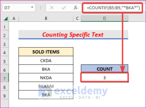 How to Count Text in Excel (7 Easy Tricks) - ExcelDemy