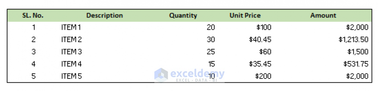 Tally Bill Format in Excel (Create with 7 Easy Steps) - ExcelDemy