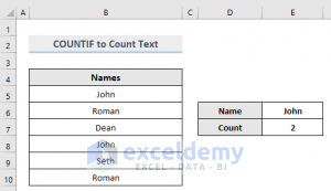 VBA COUNTIF Function in Excel (6 Examples) - ExcelDemy