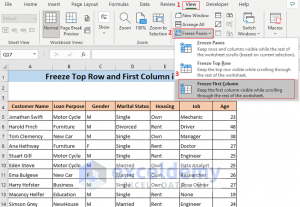 How to Freeze Top Row and First Column in Excel (5 Methods)
