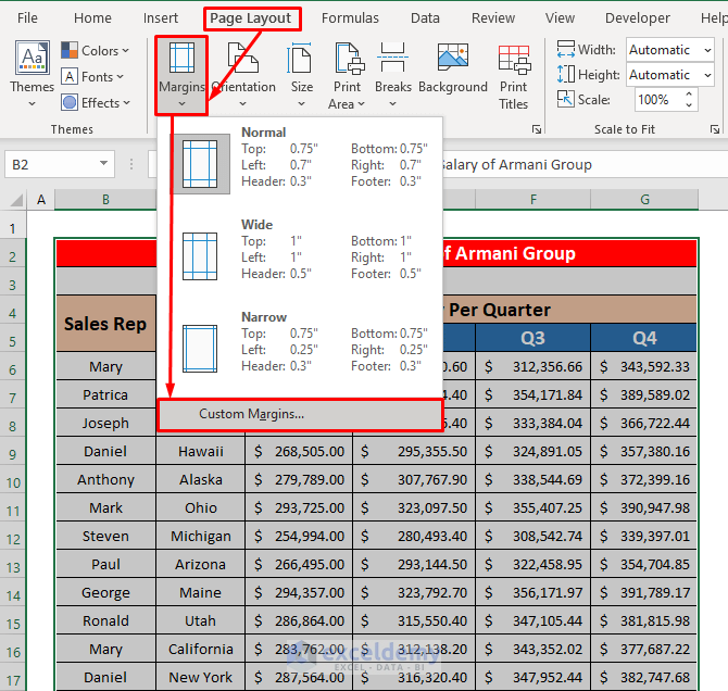 How To Change Printable Area In Excel