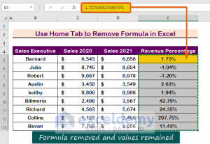 How to Remove Formula in Excel and Keep Values (5 Ways) - ExcelDemy