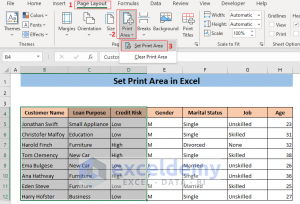 How to Set Print Area in Excel (5 Methods) - ExcelDemy