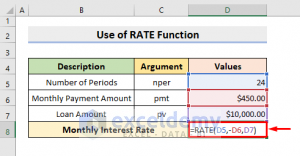 How to Calculate Monthly Interest Rate in Excel (3 Simple Methods)