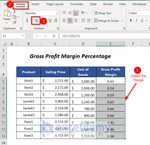 How to Calculate Margin Percentage in Excel (5 Easy Ways) - ExcelDemy