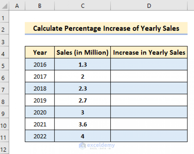 Calculate Percentage Increase In Excel MIT Printable