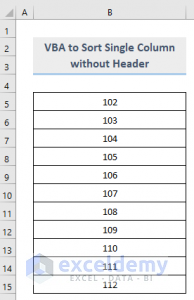 VBA to Sort Column in Excel (4 Methods) - ExcelDemy