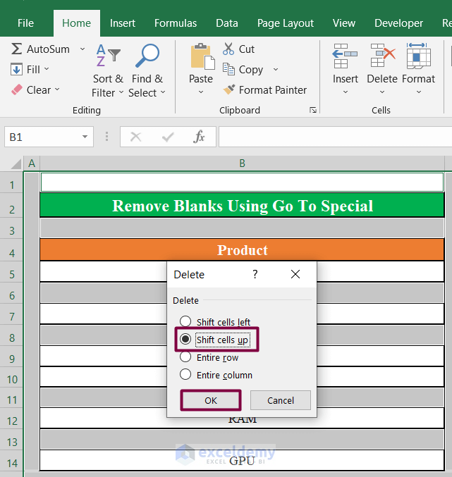 How To Remove Blanks From List Using Formula In Excel 4 Methods 