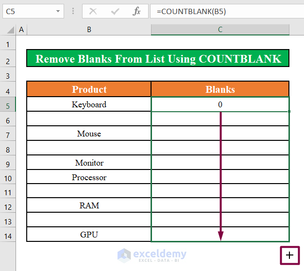 How To Remove Blanks From List Using Formula In Excel 4 Methods How To Remove Blanks From List Using Formula In Excel 4 Methods