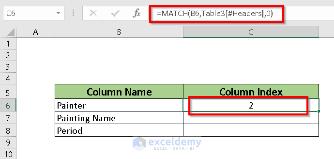 How To Find Column Index Number In Excel 2 Methods Exceldemy