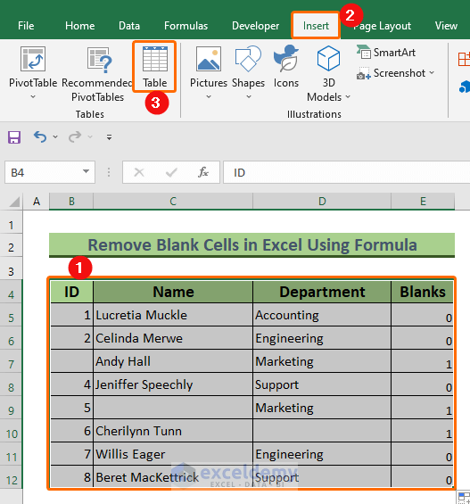 How To Remove Blank Cells In Excel Using Formula At Jill Ford Blog
