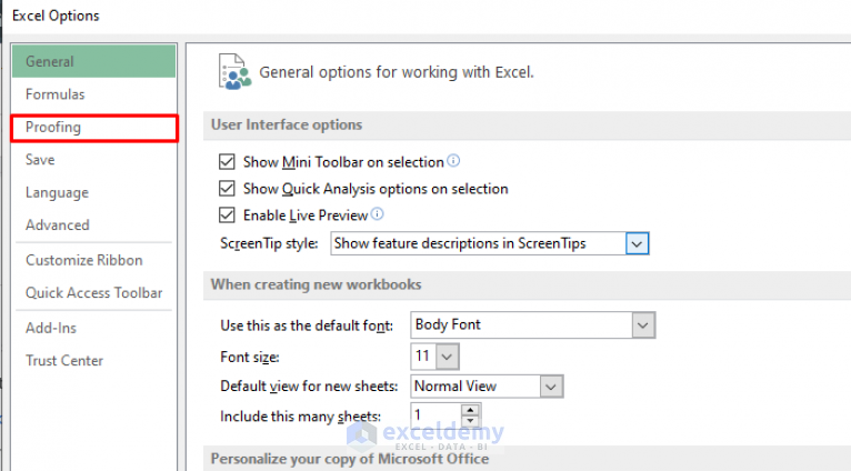 How to Turn on Spell Check in Excel (3 Ways) - ExcelDemy