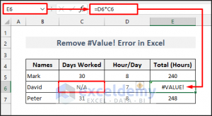 How to Remove Value Error in Excel (4 Quick Methods) - ExcelDemy