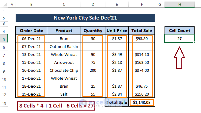 How To Count Filled Cells In Excel Using Vba 7 Methods Exceldemy