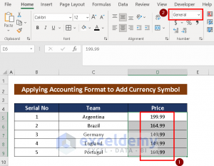 How to Add Currency Symbol in Excel (6 Ways) - ExcelDemy