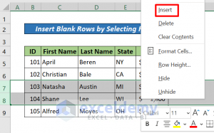 How to Insert Multiple Blank Rows in Excel (4 Easy Ways) - ExcelDemy