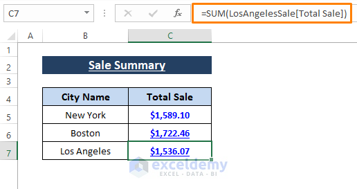 How To Provide Table Reference In Another Sheet In Excel Exceldemy
