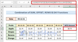 How to Calculate MTD (Month to Date) in Excel (3 Methods) - ExcelDemy