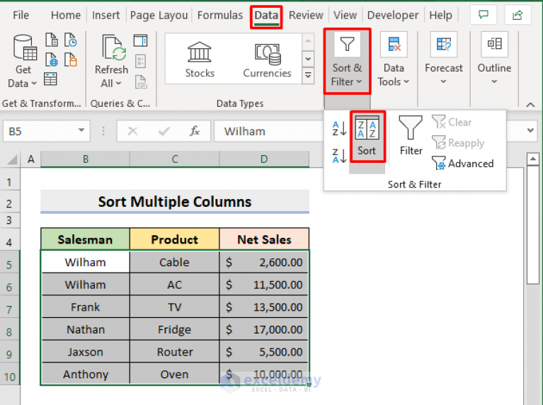 How To Sort Data In Alphabetical Order In Excel 8 Methods ExcelDemy How To Sort Data In Alphabetical Order In Excel 8 Methods ExcelDemy