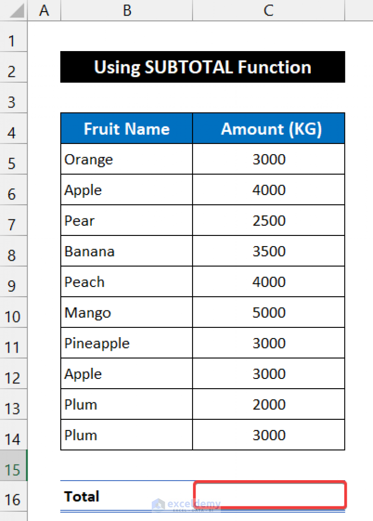 How To Sum Filtered Cells In Excel 5 Suitable Ways ExcelDemy