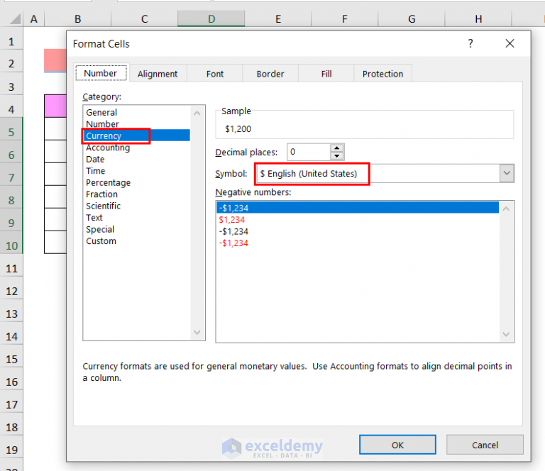 How to Change Default Currency in Excel (4 Simple Methods) - ExcelDemy