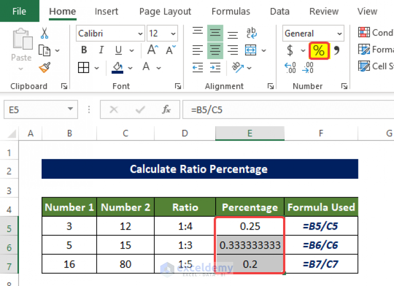 How To Calculate Ratio Percentage In Excel 4 Easy Methods How To Calculate Ratio Percentage In Excel 4 Easy Methods