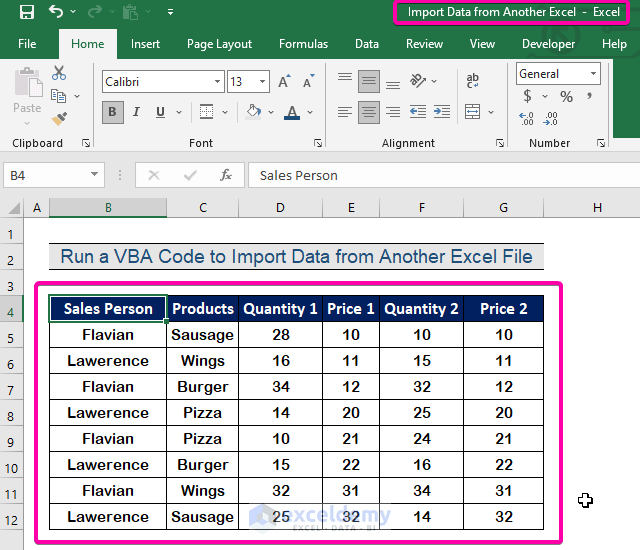 How To Import Data Into Excel From Another Excel File 2 Ways 