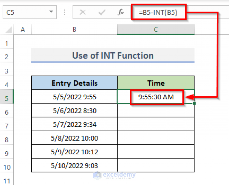 How To Separate Time Using Formula In Excel 7 Ways ExcelDemy How To Separate Time Using Formula In Excel 7 Ways ExcelDemy