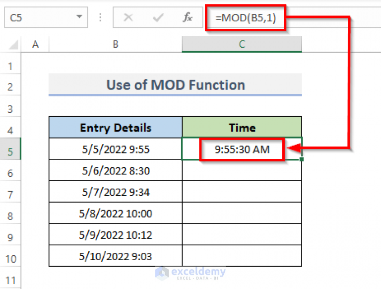 How To Separate Time Using Formula In Excel 7 Ways ExcelDemy How To Separate Time Using Formula In Excel 7 Ways ExcelDemy