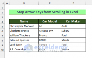 How to Stop Arrow Keys from Scrolling in Excel (3 Easy Methods)