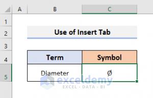 How to Type Diameter Symbol in Excel (4 Quick Methods) - ExcelDemy