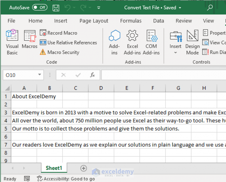 VBA Code To Convert Text File To Excel 7 Methods ExcelDemy
